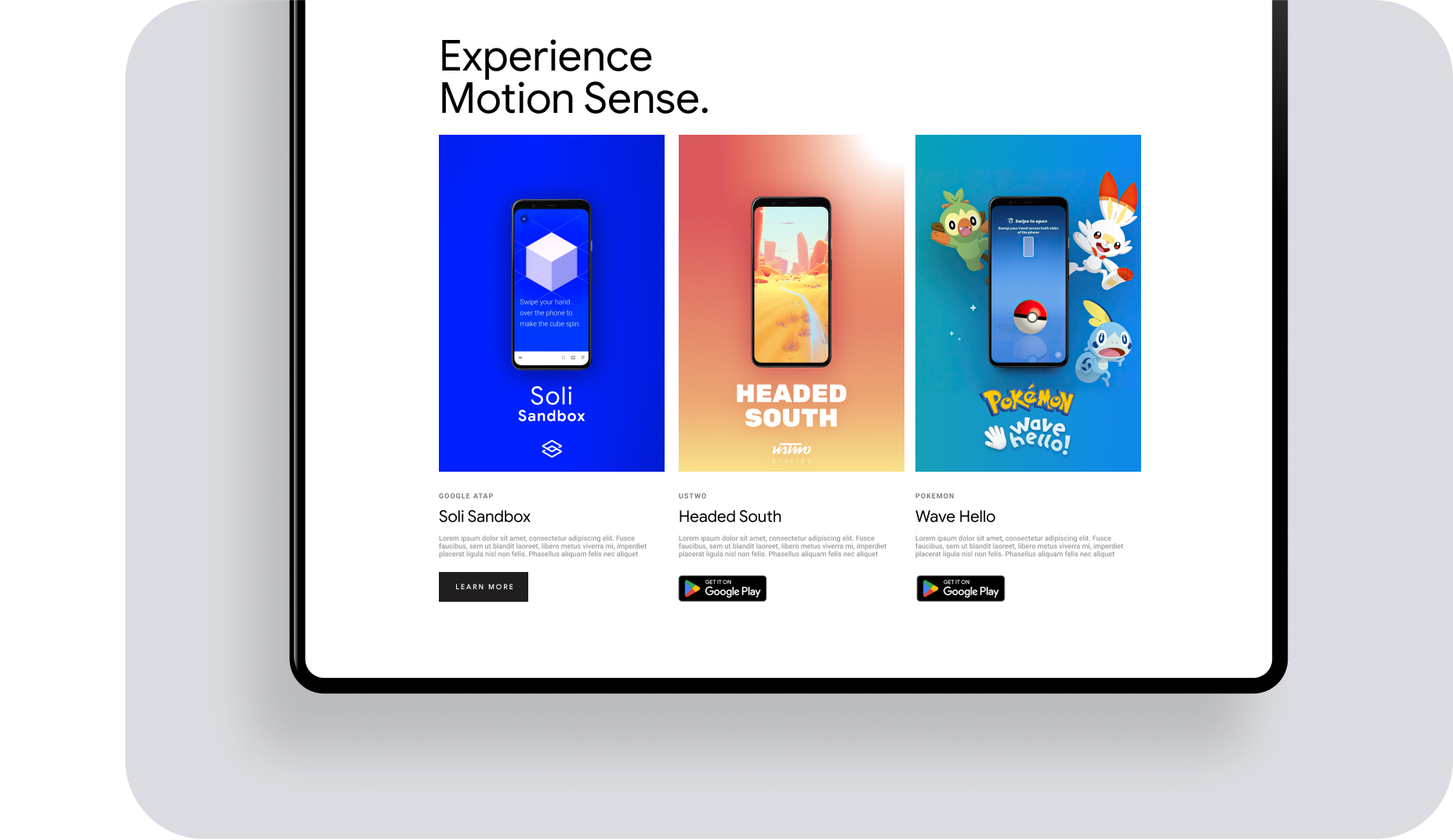 Soli for Pixel 4 - Art Direction & Motion Design