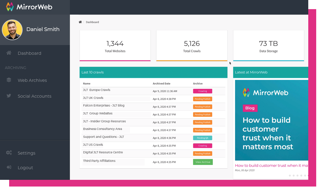 Wayback Machine Alternative | MirrorWeb