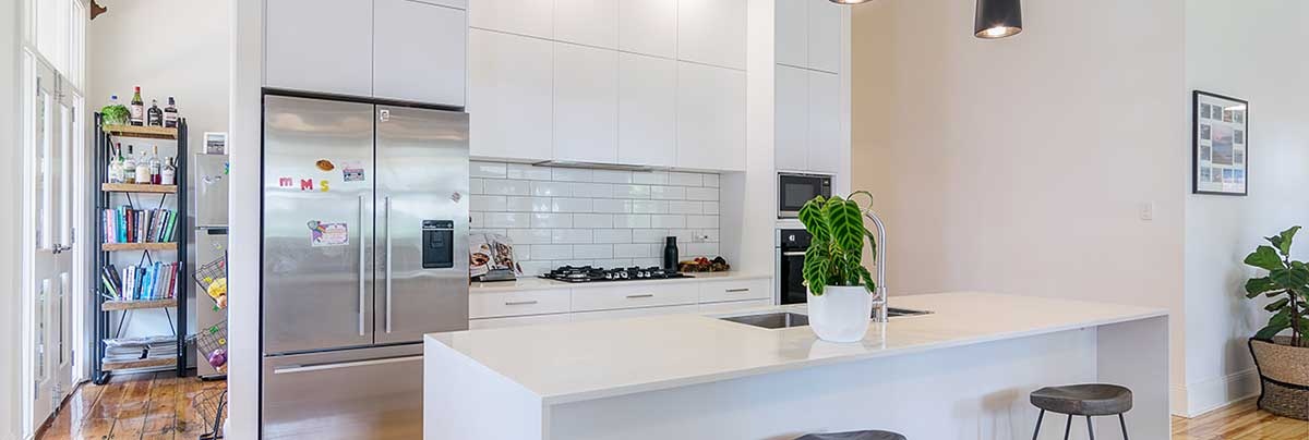 Open plan kitchen and wine cellar in reno in College Park, SA | Project