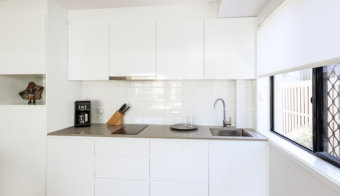 From basic to bliss in Surfers Paradise: Ground floor and kitchen ...