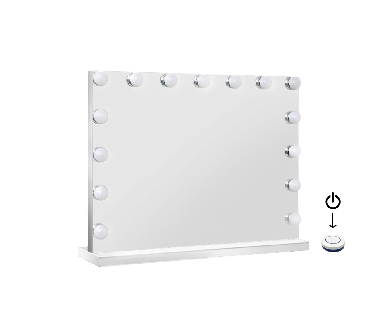 WHITE MAKE-UP LED VANITY HOLLYWOOD 15 BULBS LIGHT MIRROR KL-DS09