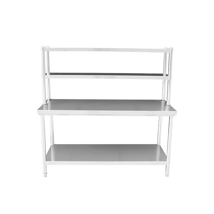 120CM STAINLESS STEEL METAL 2 TIER WORKBENCH EXTENSION KITCHEN BENCH ...