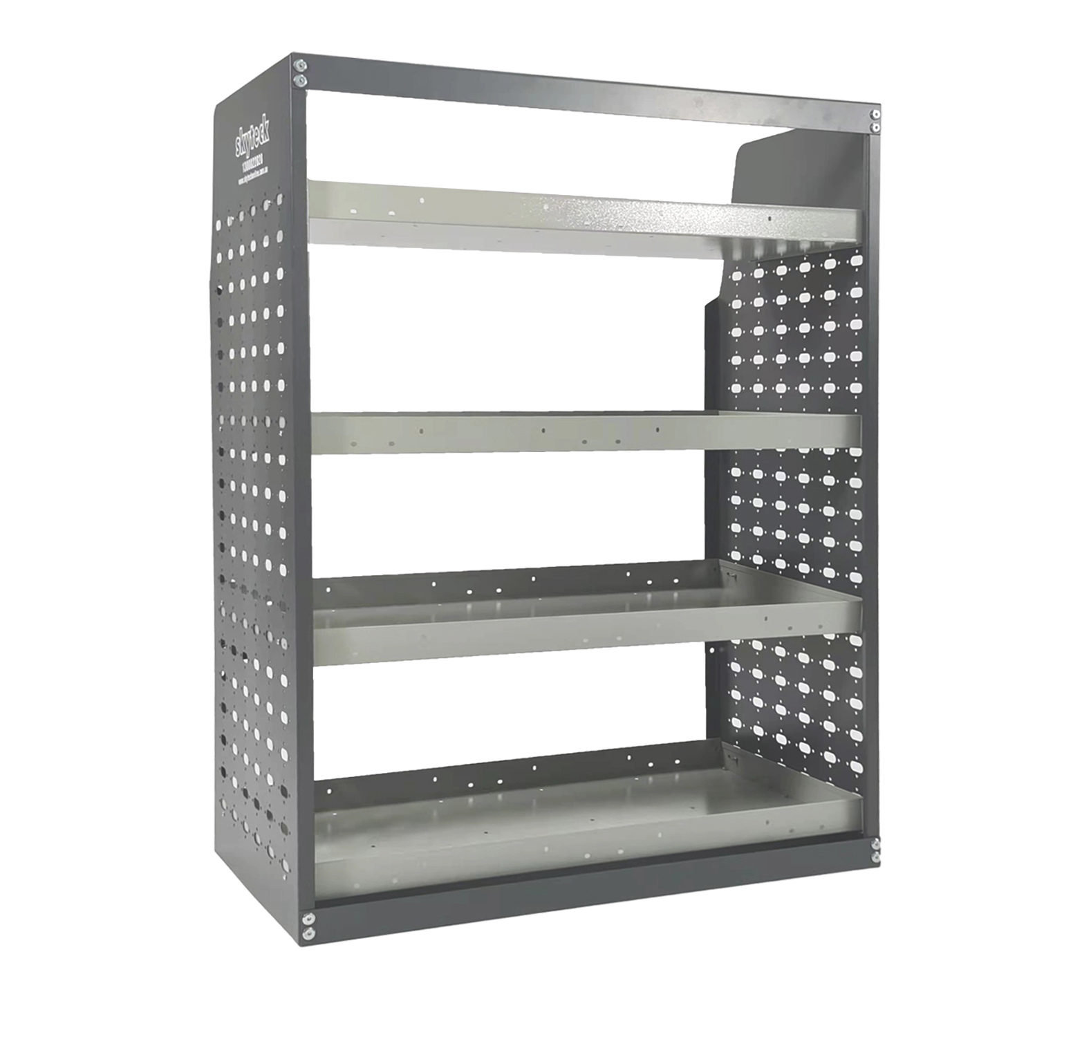 METAL VAN SHELVING 4 TIER SHELF COMPLETE UNIT 108CM X 160CM X 43CM VS1602