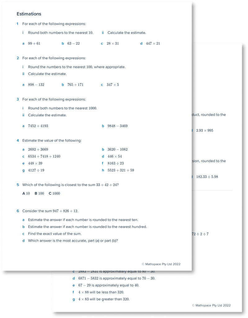 Download our free mathematics worksheets for the IB MYP