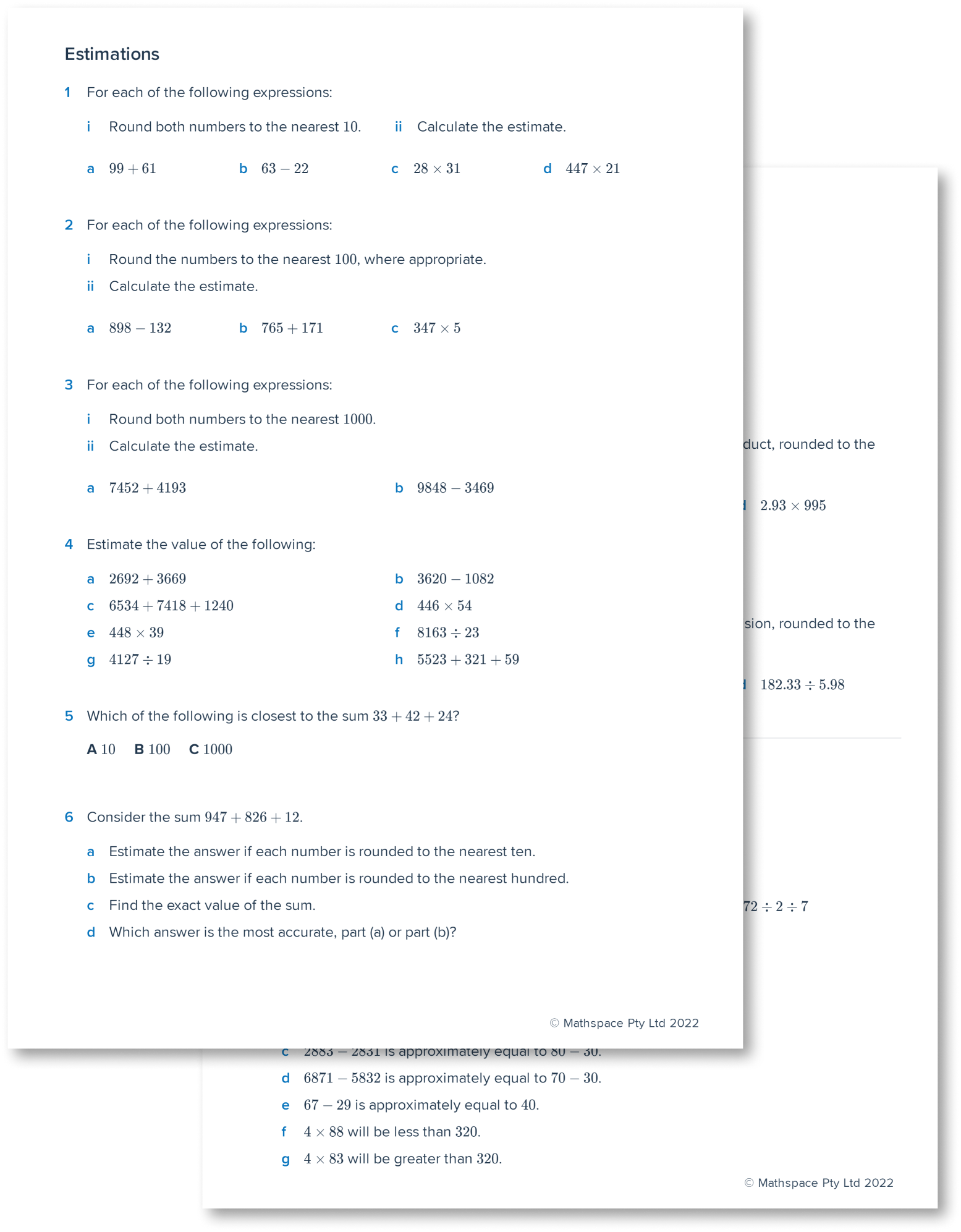 Download our free mathematics worksheets for the IB MYP