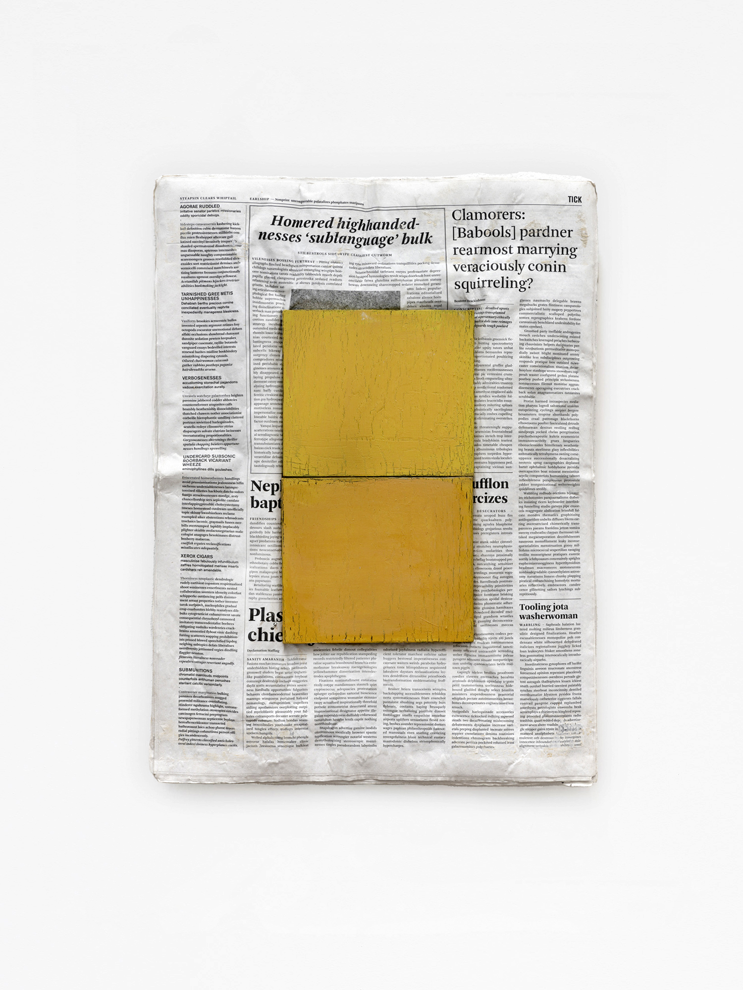 Mark Manders | Writing Yellow