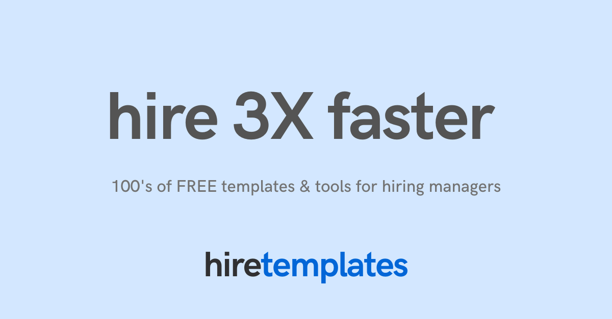 Hiring Toolkit - Tools to Hire 3X Faster | HireTemplates
