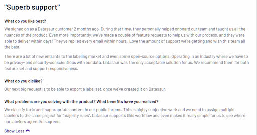 Datasaur vs. LabelBox