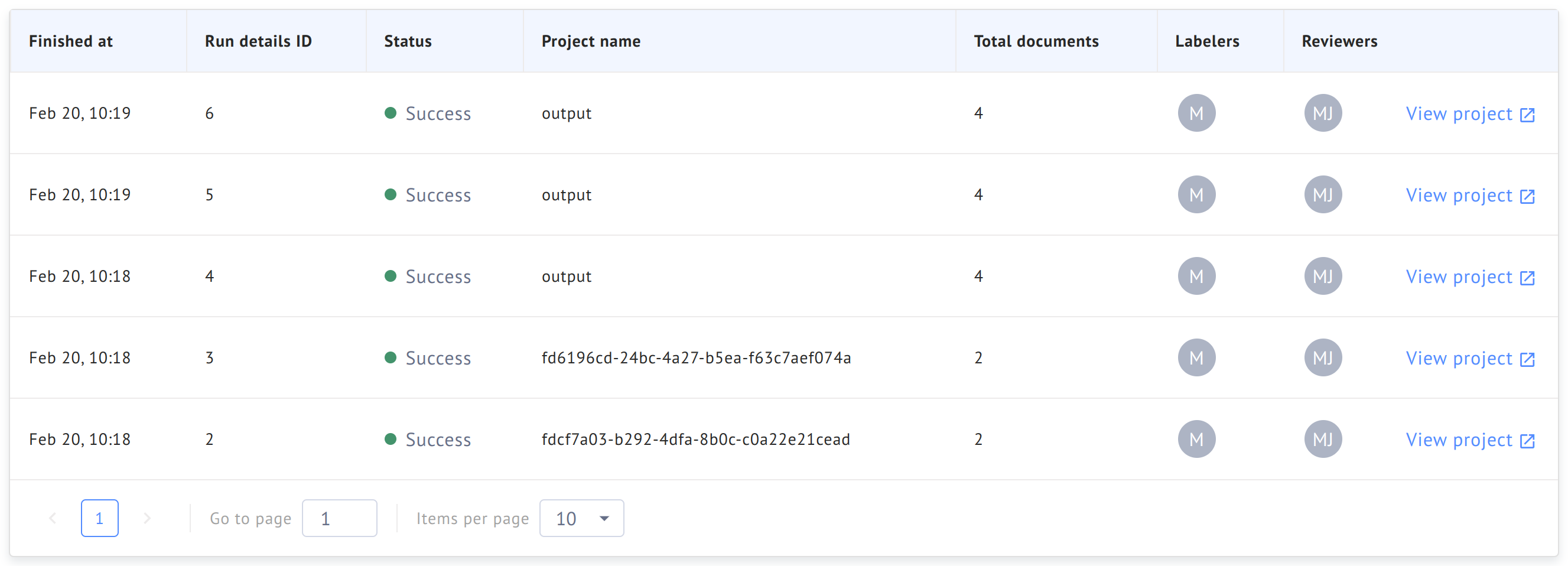 Actions: Automating Projection Creation
