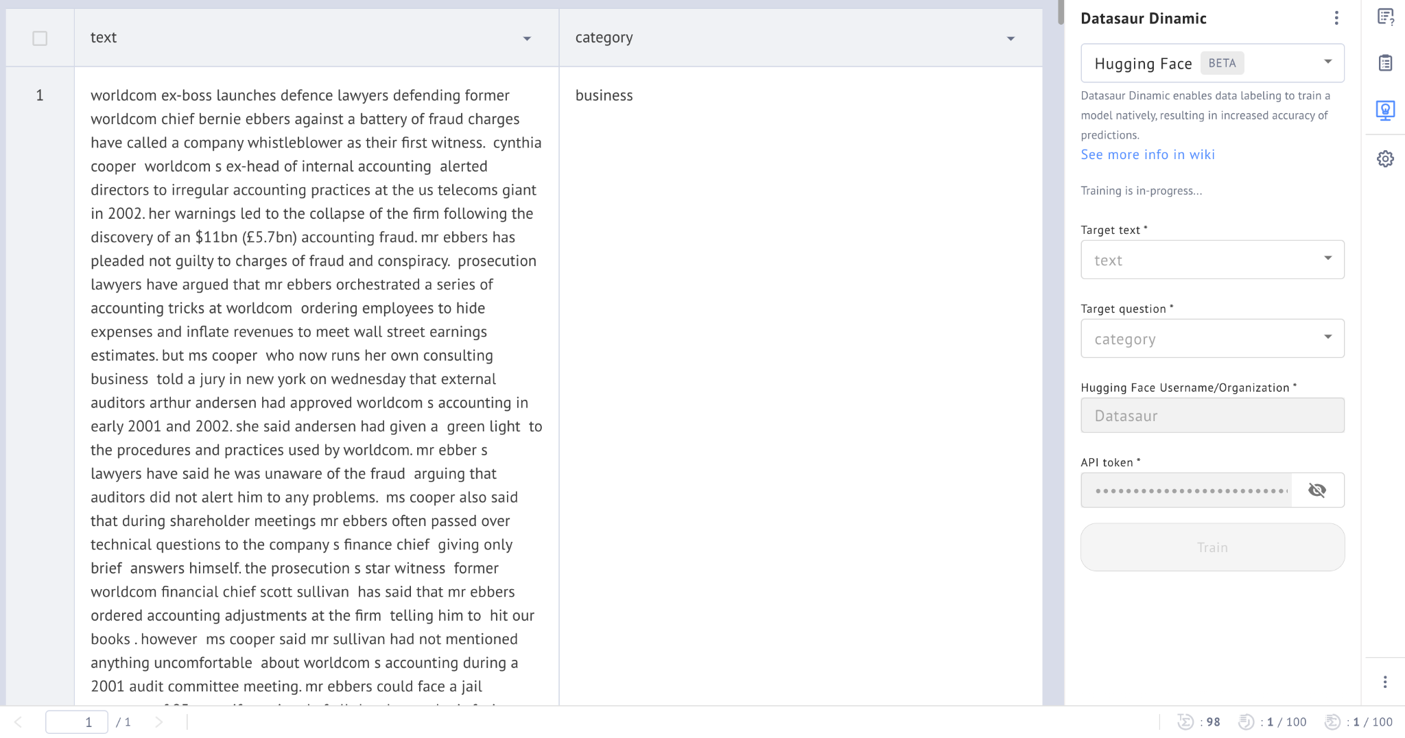 Datasaur Assistive & Hugging Face