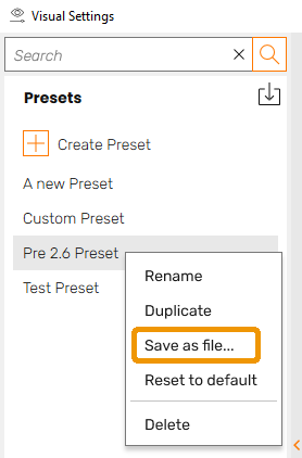 Settings Presets | Enscape support