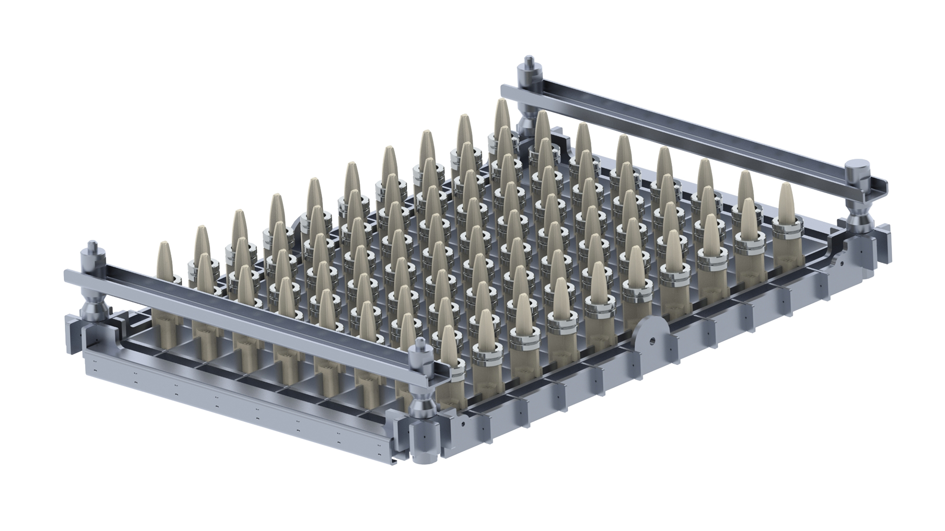 Automatable workpiece carrier system with maximum flushing