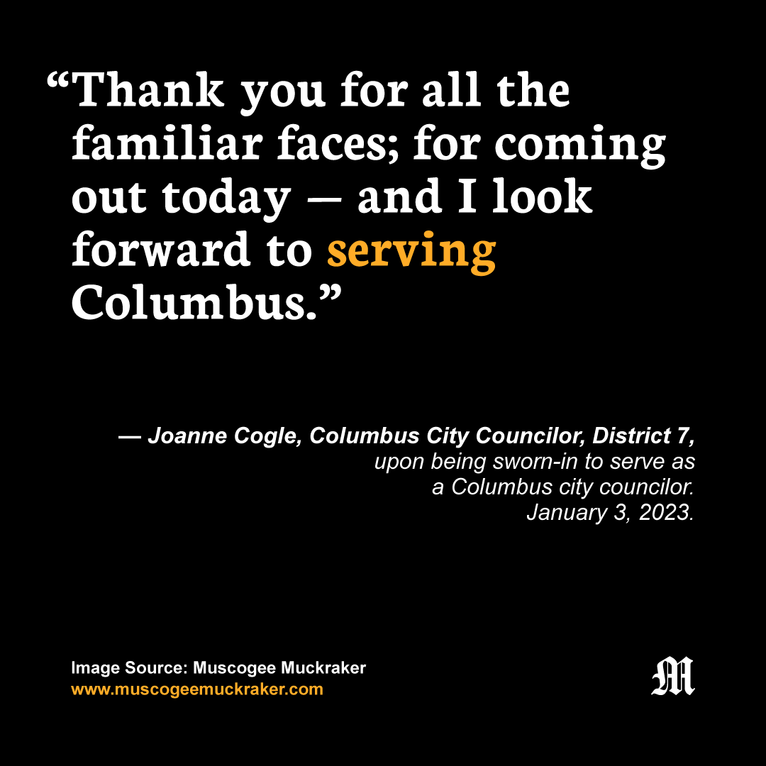 Joanne Cogle Attends First Meeting As Columbus City Councilor