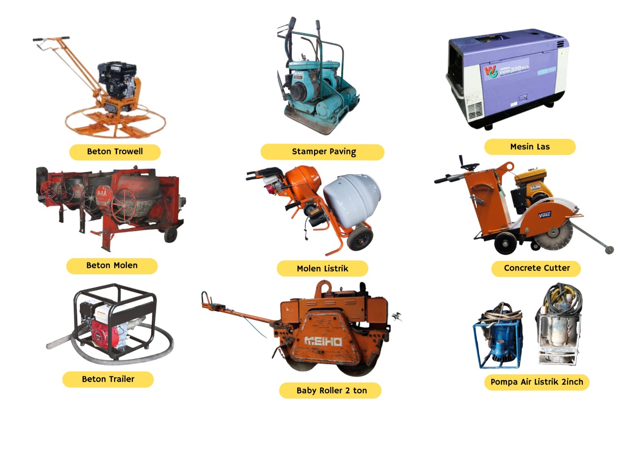 Rental Alat Konstruksi Kecil