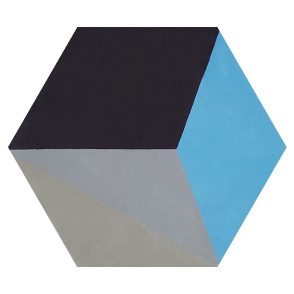 Hexagon Indigo Cement Tiles Collection - Heritage Cement Tile