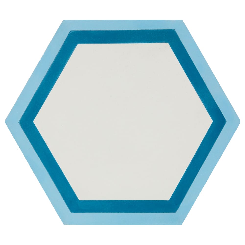 Hexagon Indigo Cement Tiles Collection - Heritage Cement Tile
