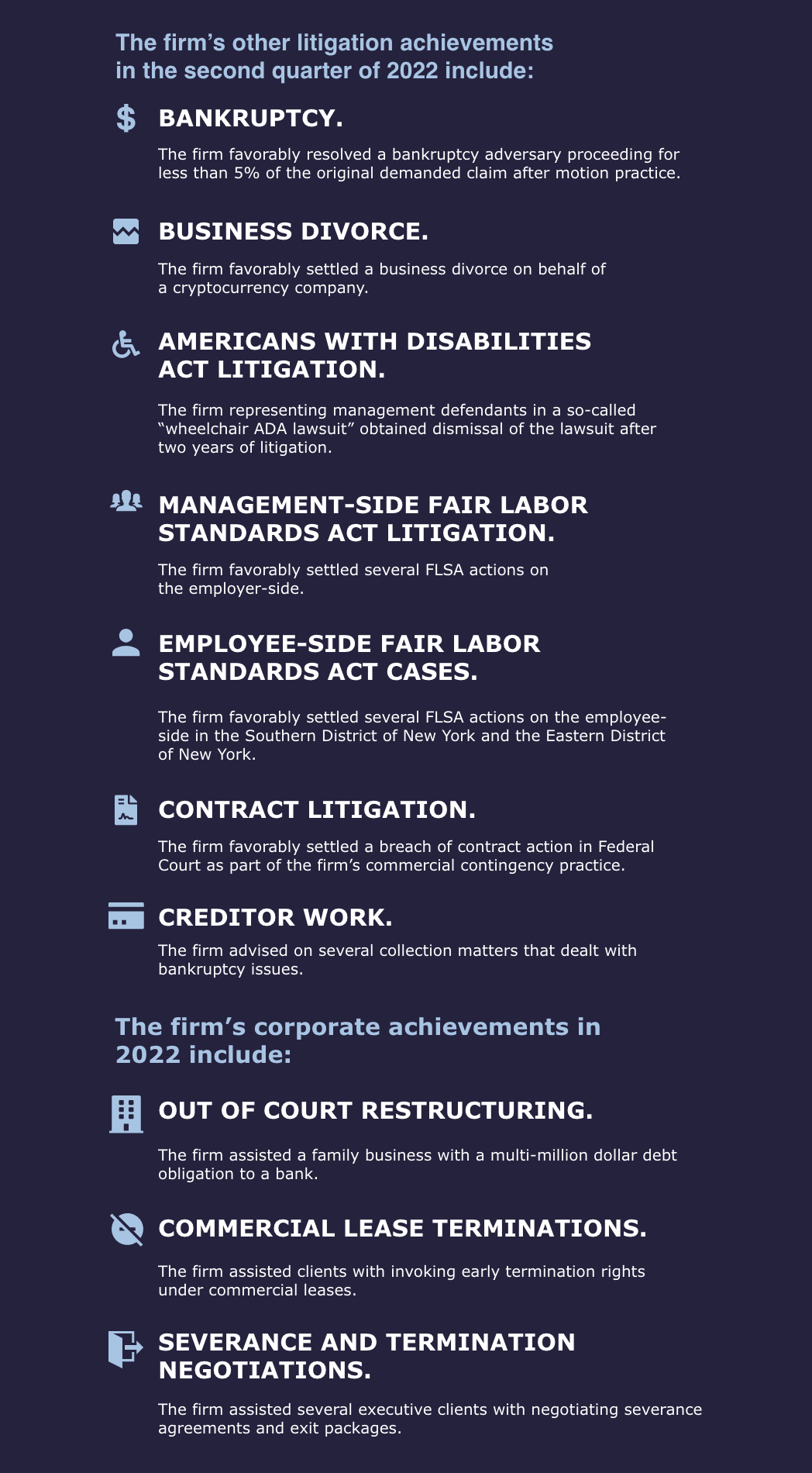 Levin-Epstein, P.C. Second Quarter 2022 Highlights | Levin-Epstein P.C.