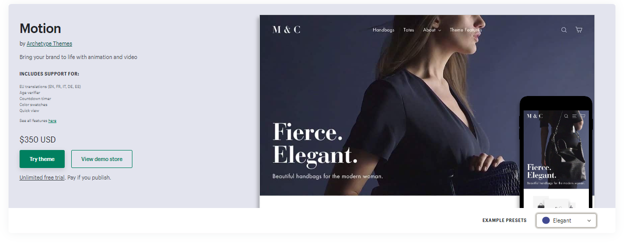 Motion Shopify Theme Review: An Ideal Solution For Online Store