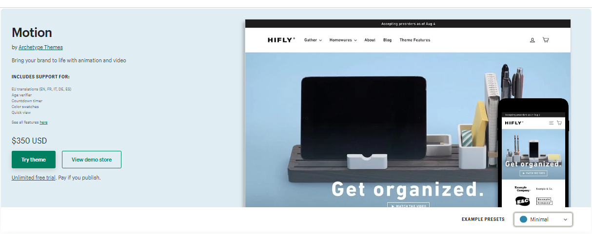 Motion Shopify Theme Review: An Ideal Solution For Online Store