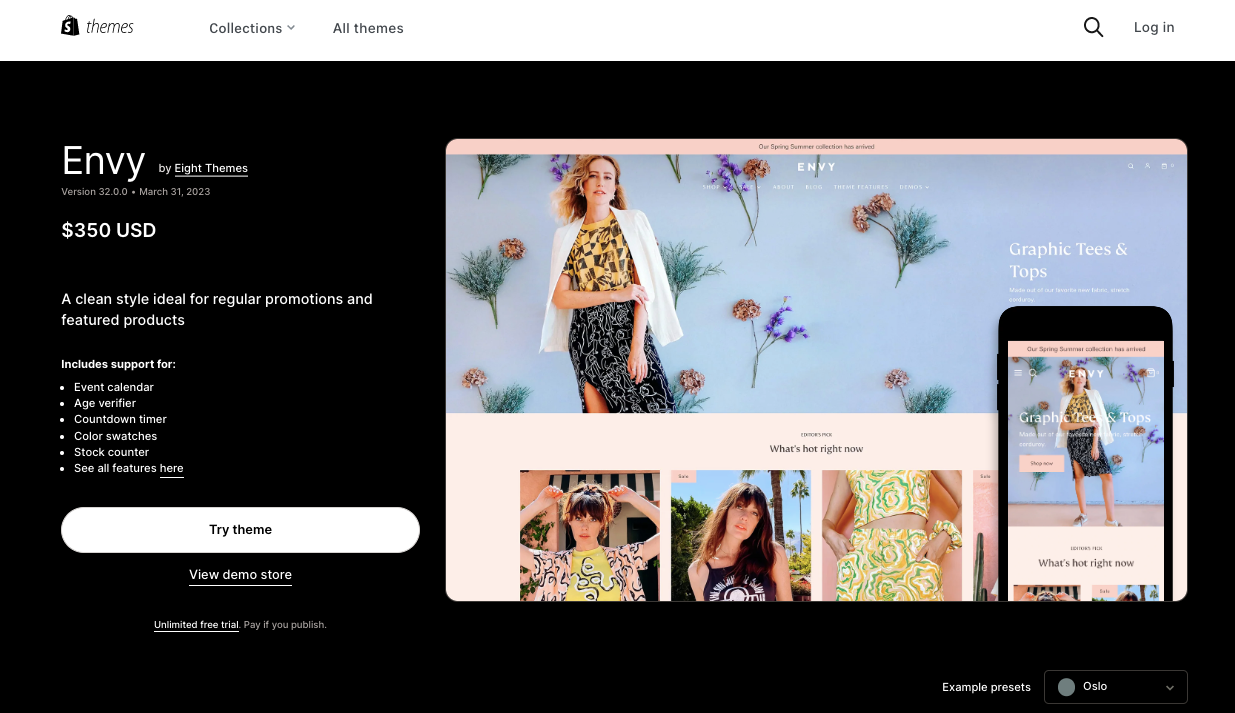 Shopify Envy Theme: A Complete Review 2023