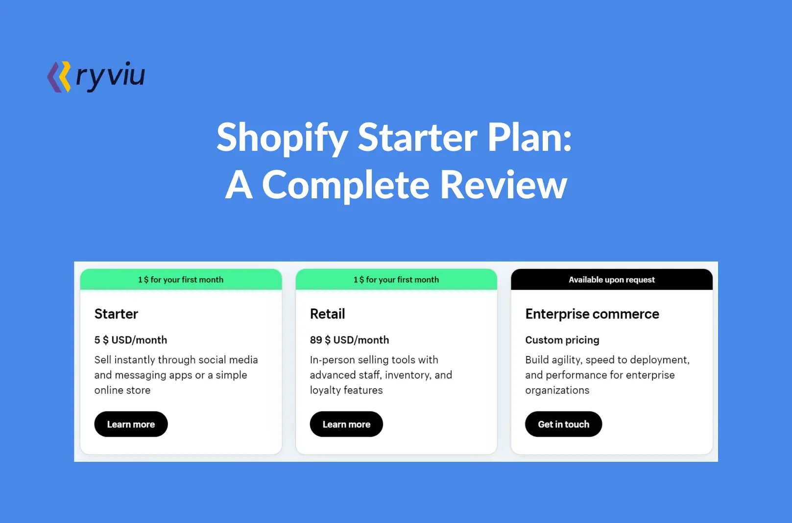 Shopify Starter Plan: A Complete Review