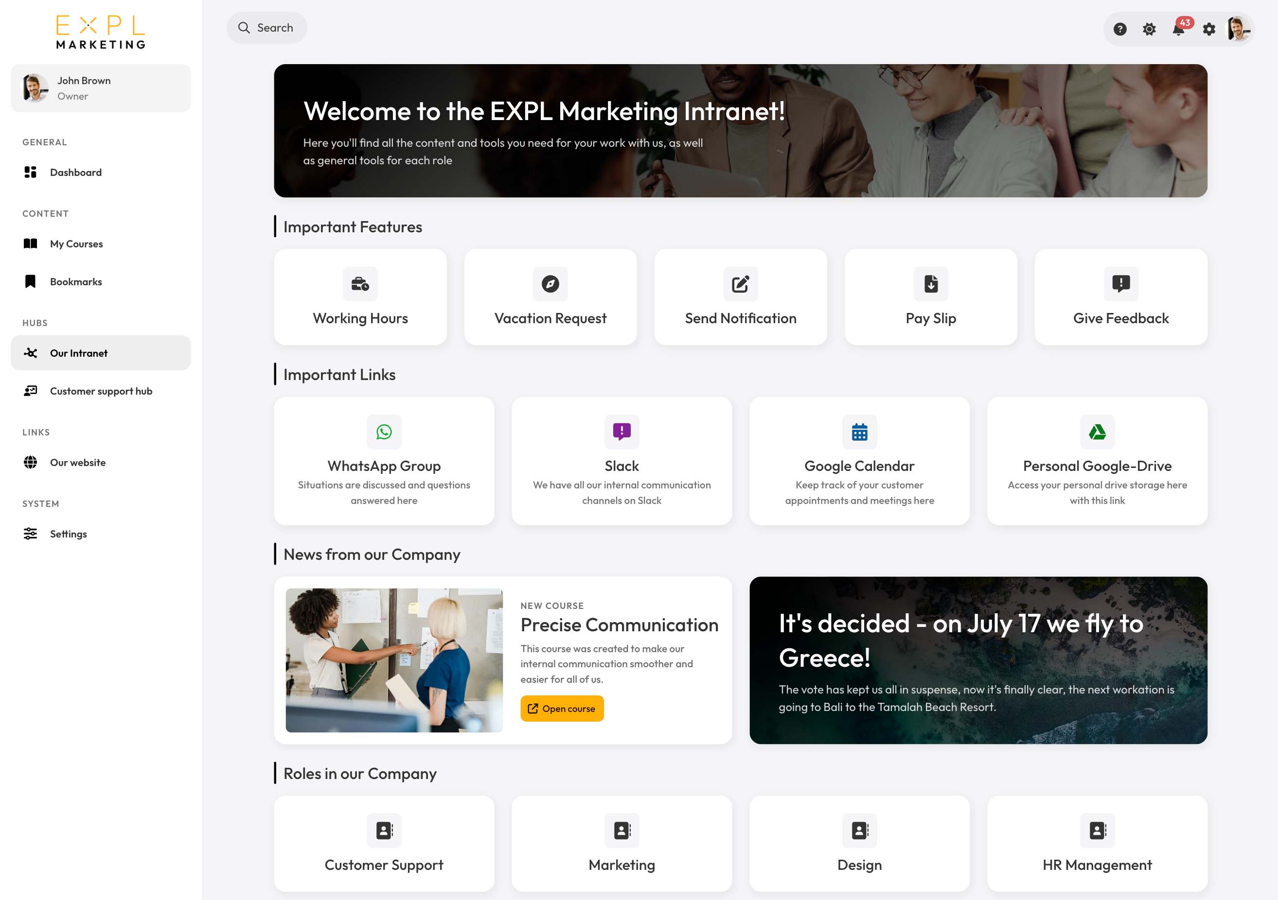 Easily Create Intranets for Your Employees
