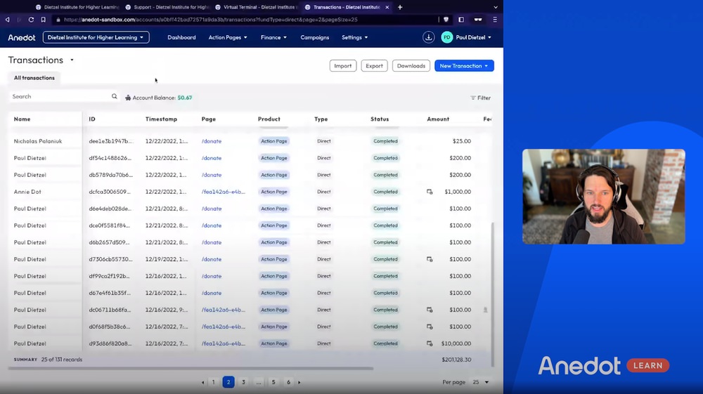 Anedot Learn: January 2023 Product Update | Anedot