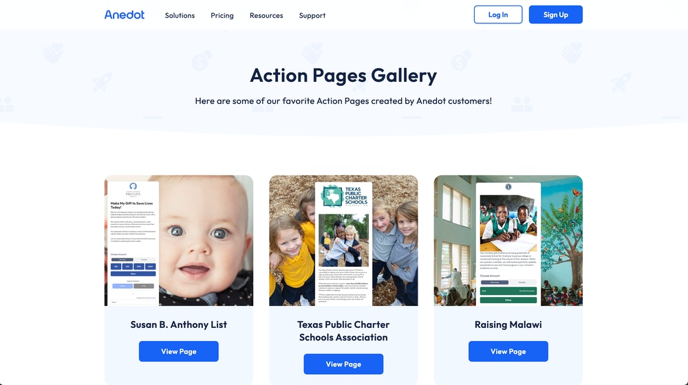 Anedot Learn: Action Page Builder Tutorial | Anedot
