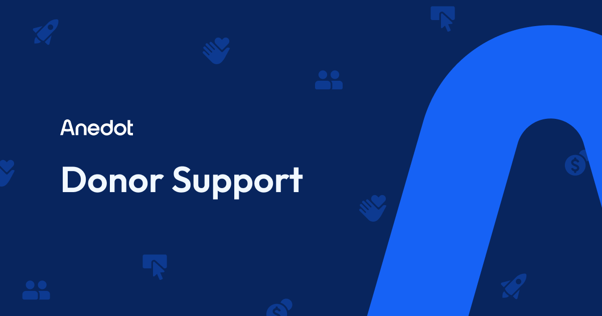 Donor Support | Request a refund and more