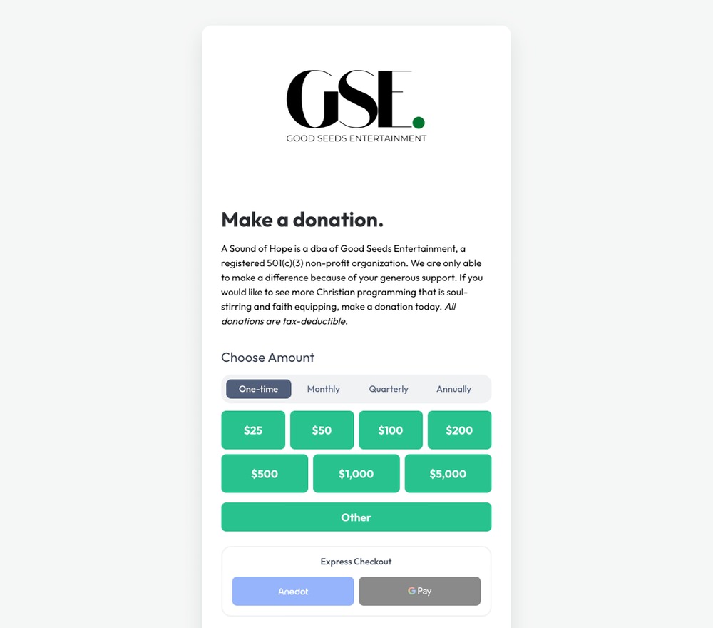 Action Pages Gallery | Anedot