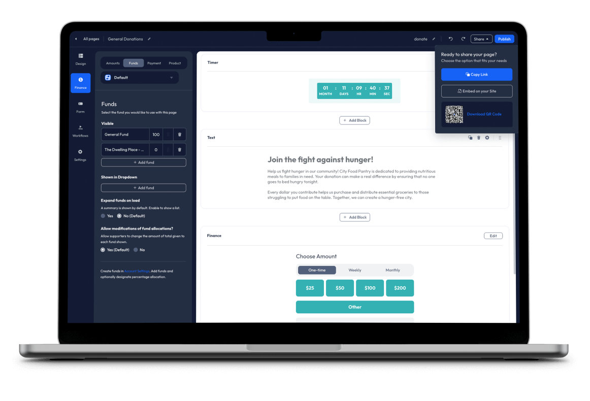 Action Pages Are the Future of Online Giving | Anedot Features