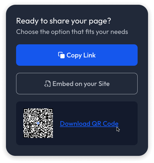 Easily Share Your Action Pages with QR Codes | Anedot Features