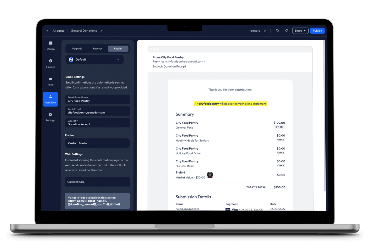 Automatically Send Customized Email Receipts to Your Supporters ...