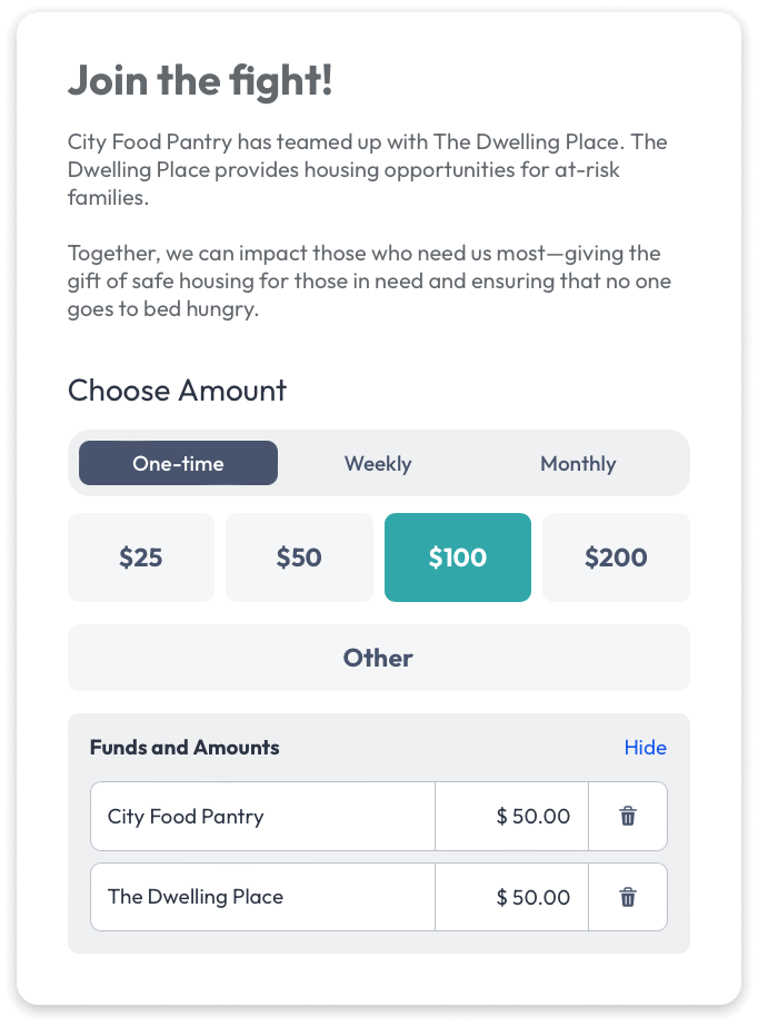 Increase Giving With Teamwork Fundraising | Anedot Features