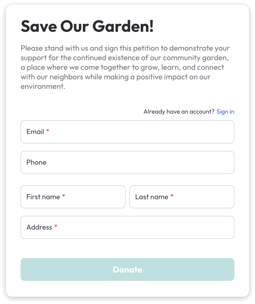 Collect New Leads With Optimized Forms | Anedot Features