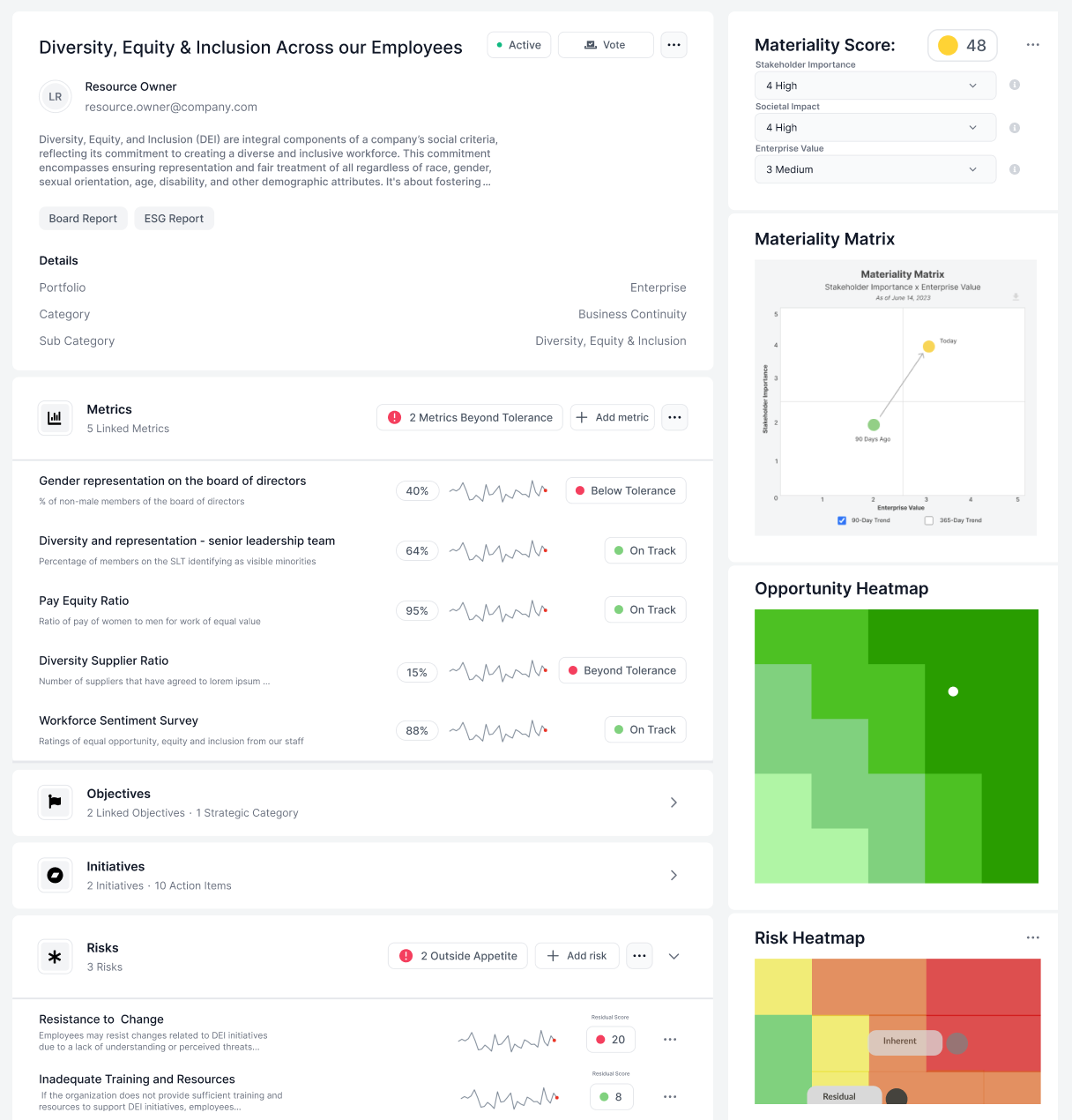 Essential ESG - ESG Metric Tracking & Reporting Solution