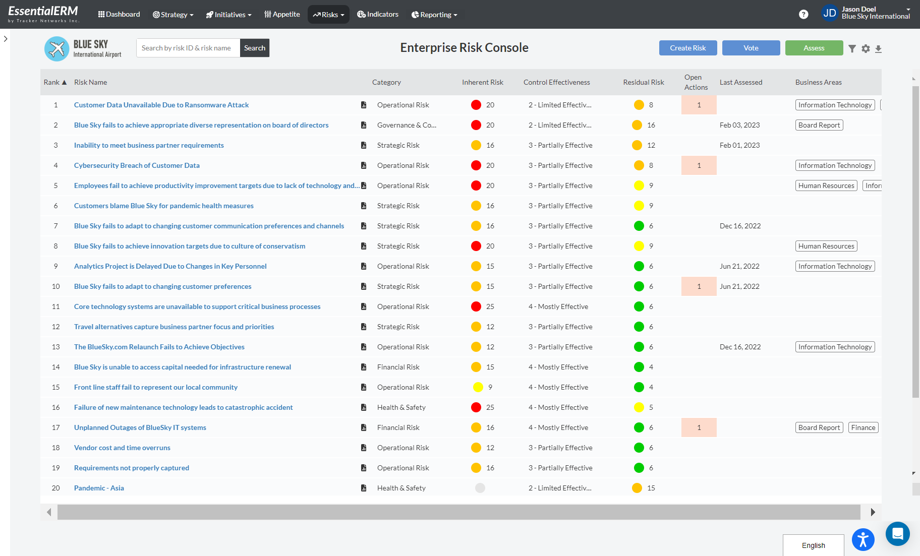 Essential ERM - Enterprise Risk Management & Strategy Software