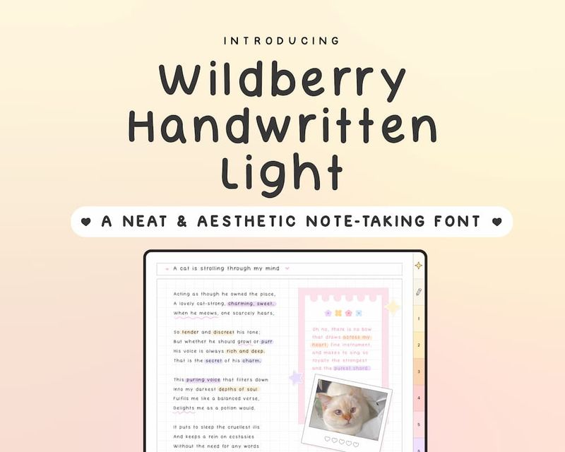 Free font - Cute Notes