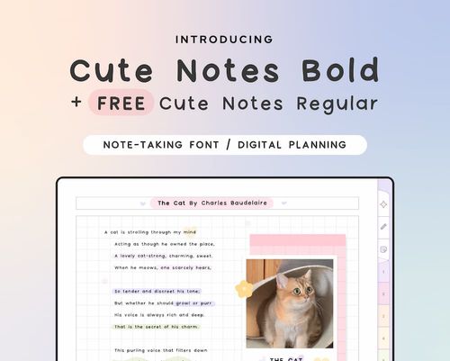 Free font - Cute Notes