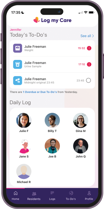 App for carers | Mobile care monitoring | Log my Care