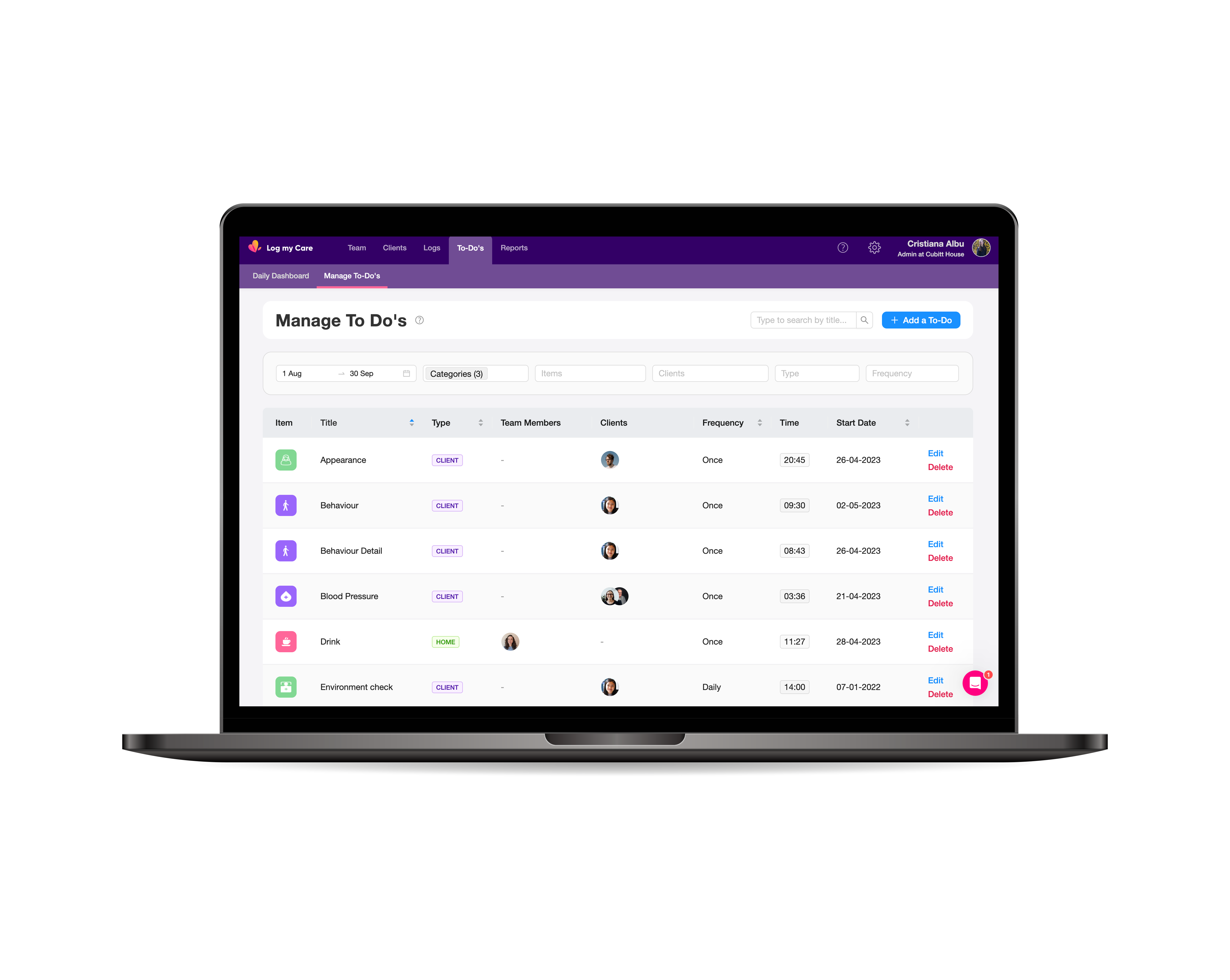 Care management software for small providers | Log my Care