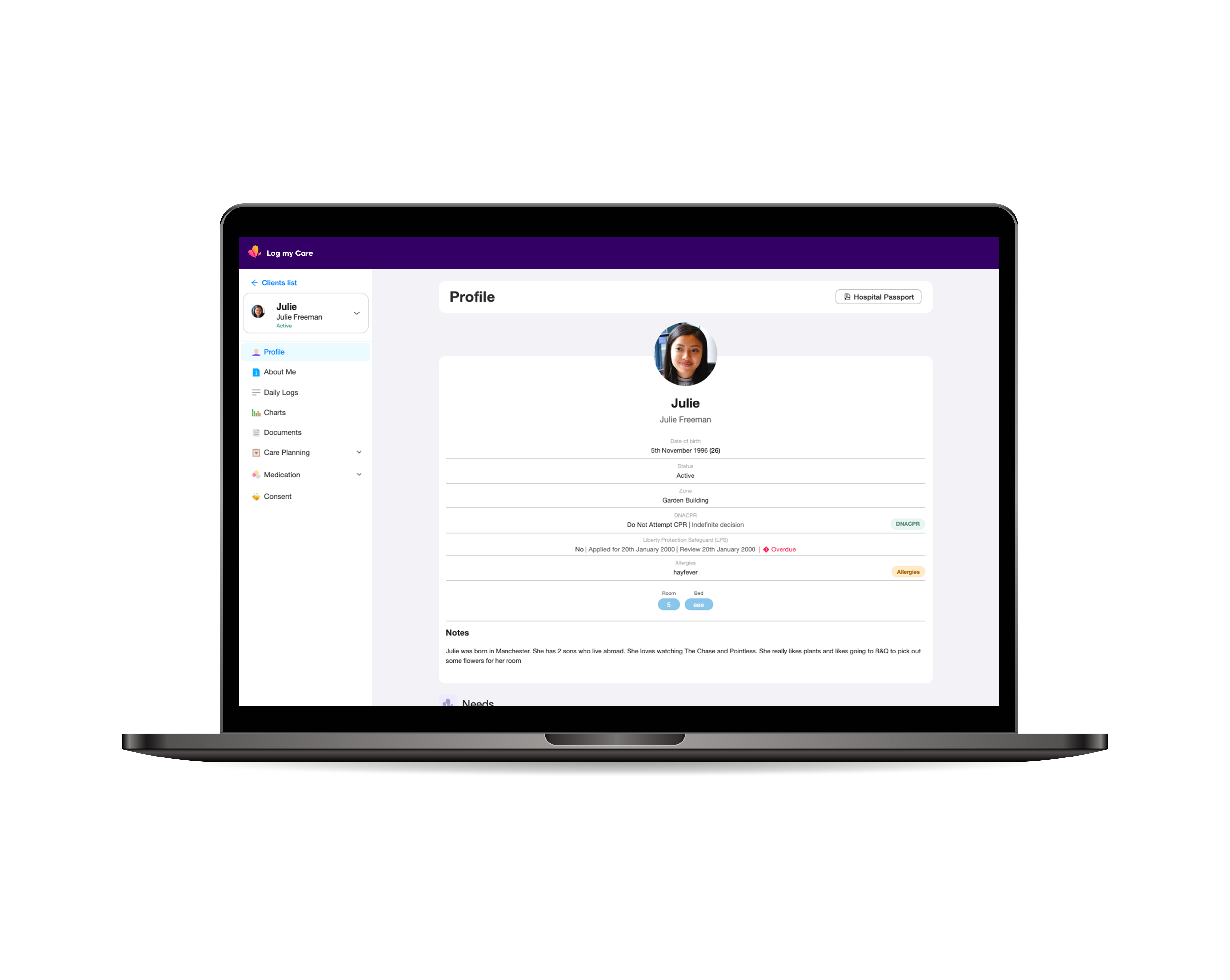 Nursing home care management platform | Log my Care