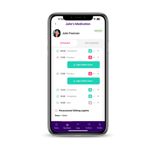 Electronic MAR (eMAR) charts | Log my Care