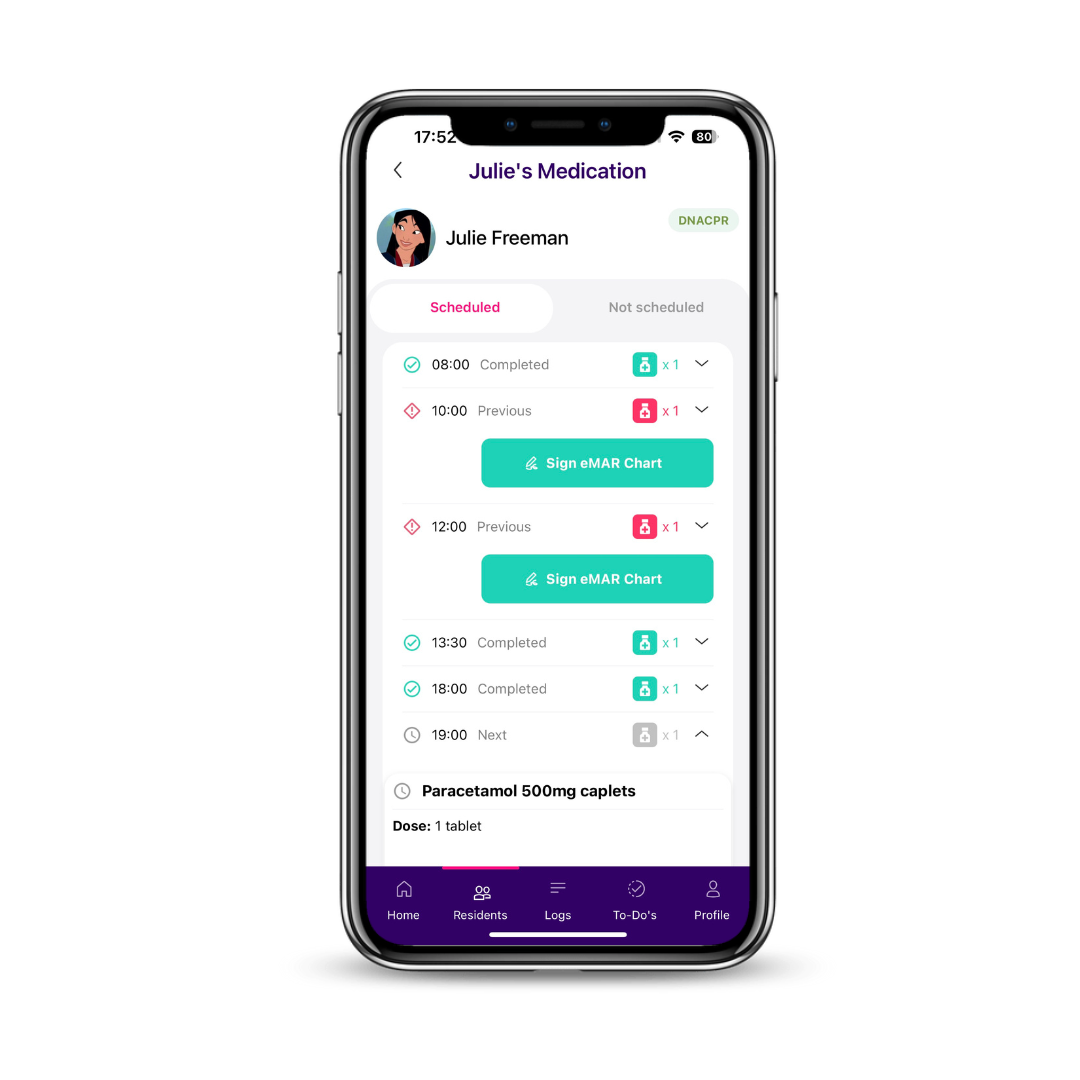 Electronic MAR (eMAR) charts | Log my Care