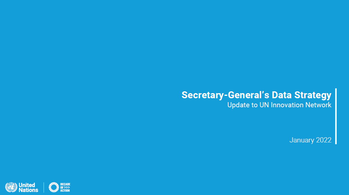 UNIN | Innovation Library | The UN Data Strategy - Lessons Learnt from ...