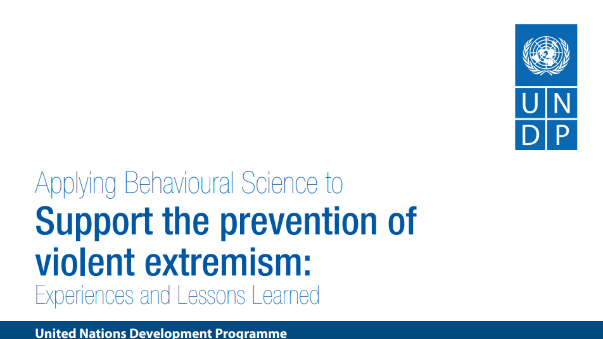 UNIN | Innovation Library | Applying Behavioural Science to Support the ...