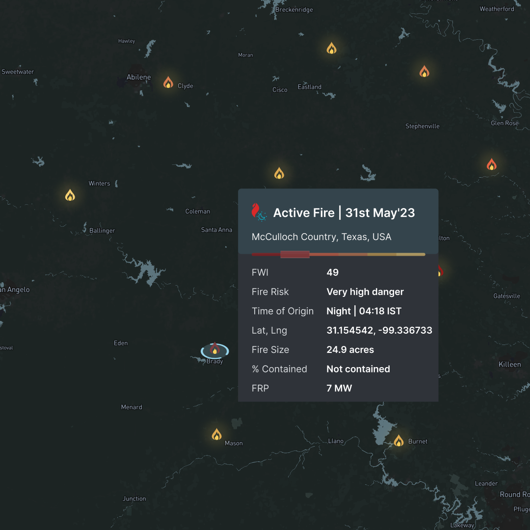 Access Real-Time Texas Wildfire Map | Ambee