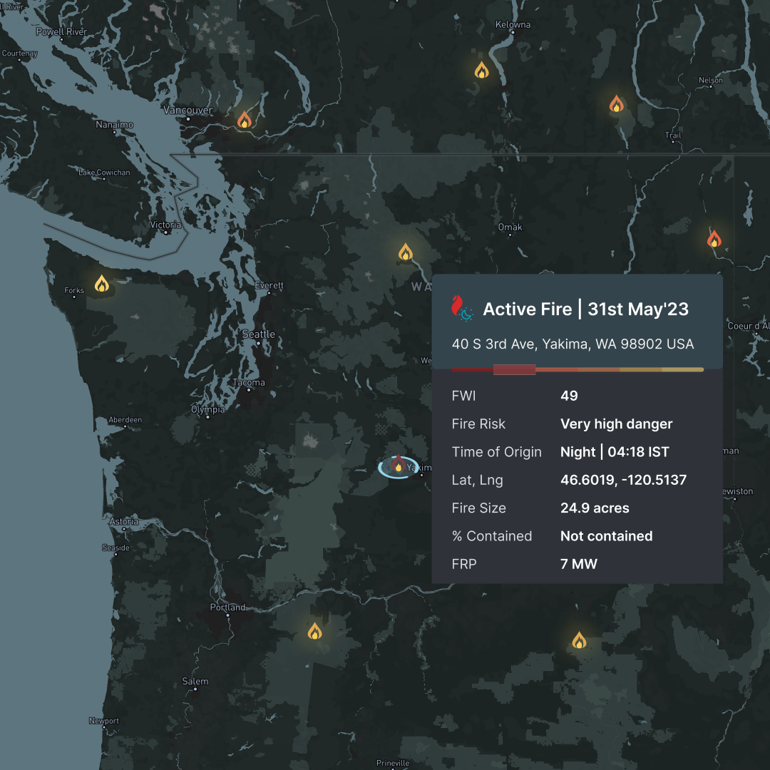Tracking Current Fire With Interative Map in Washington State | Ambee