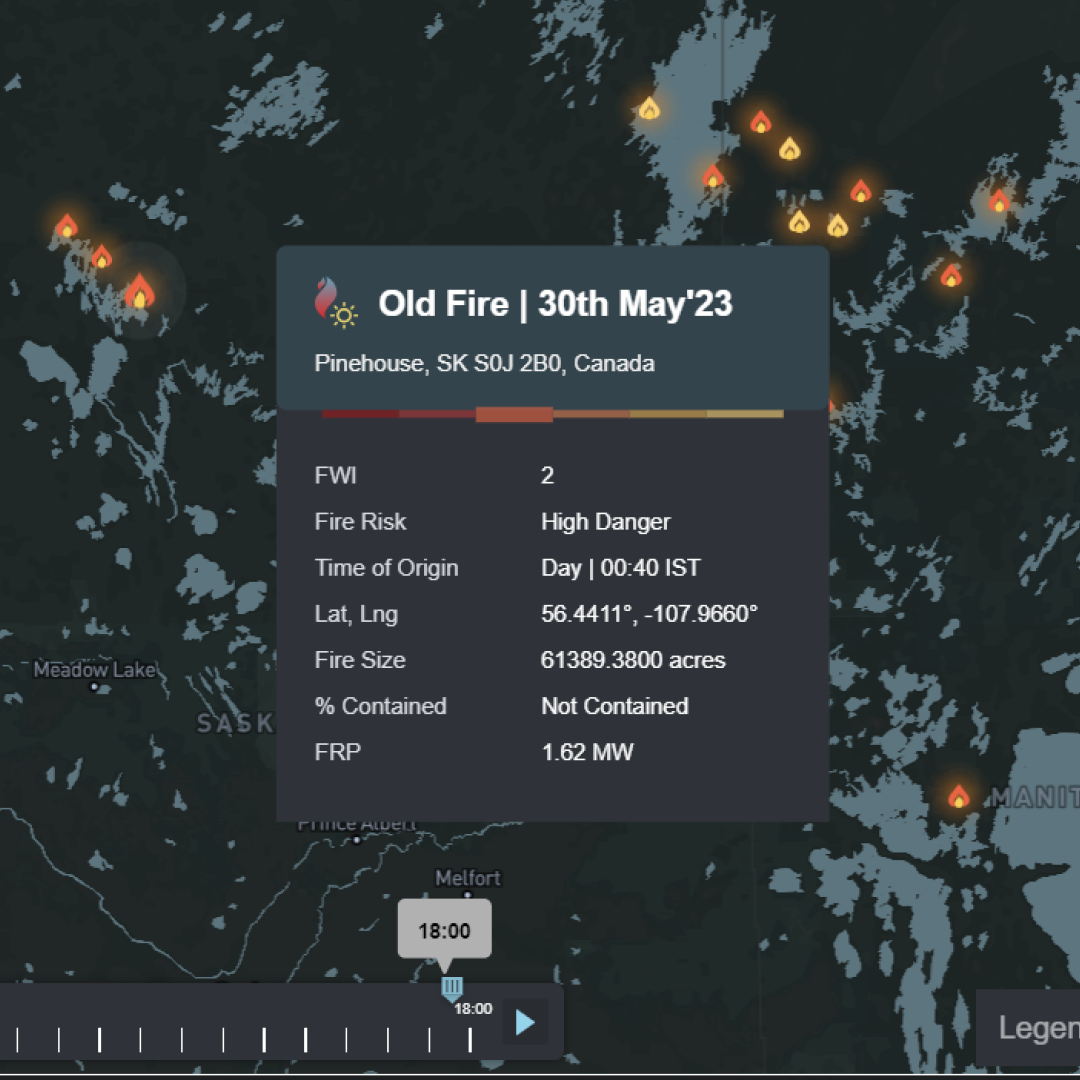 Real-Time Wildfire Map for Canada | Ambee's Forest Fire Tracking
