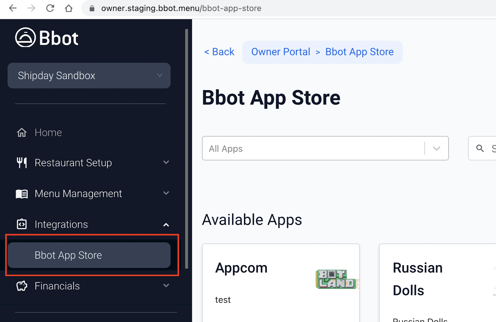 Shipday integration with Bbot